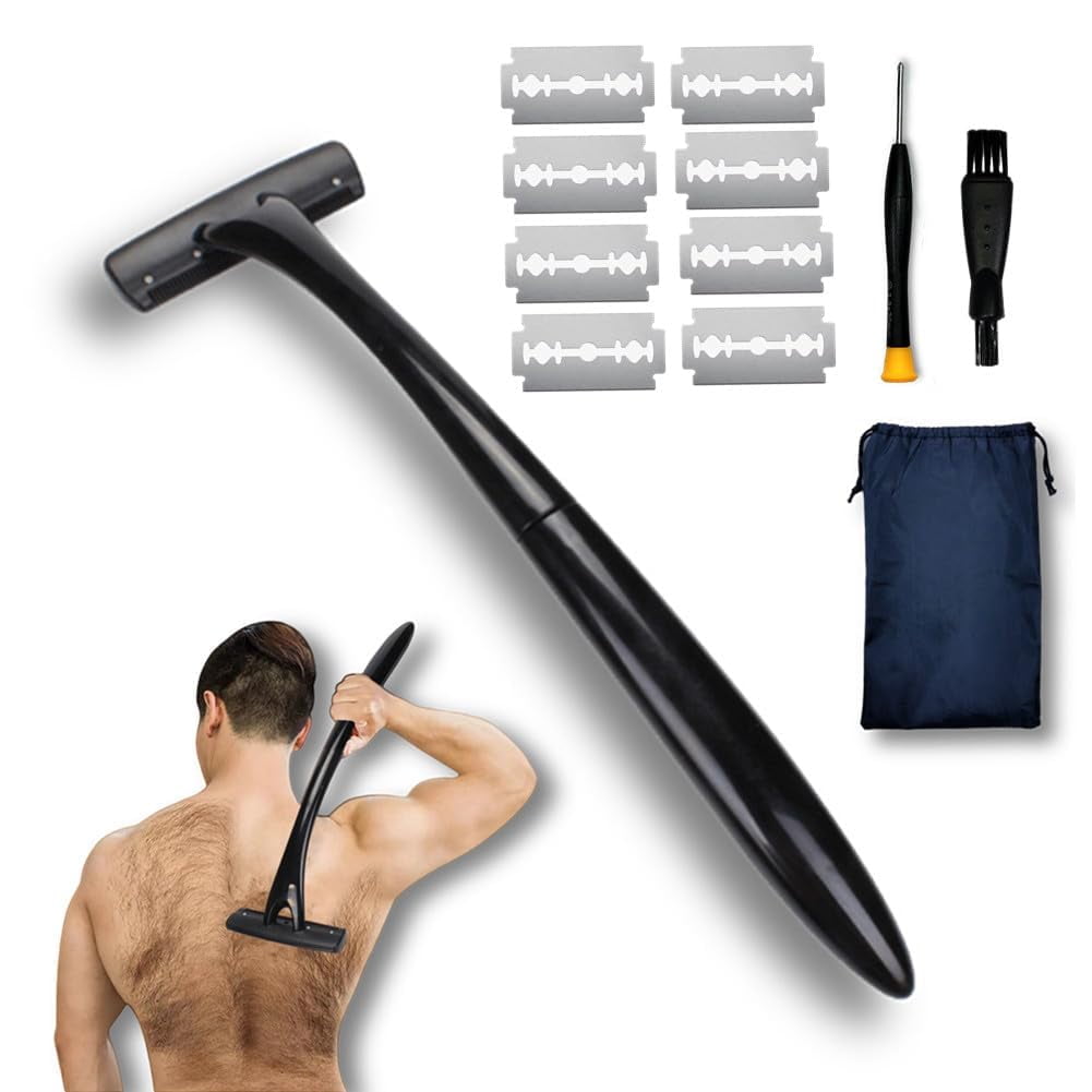 Body Back Shaver for Men,Long Handle Back Hair Shaver,Back Hair Removal ...