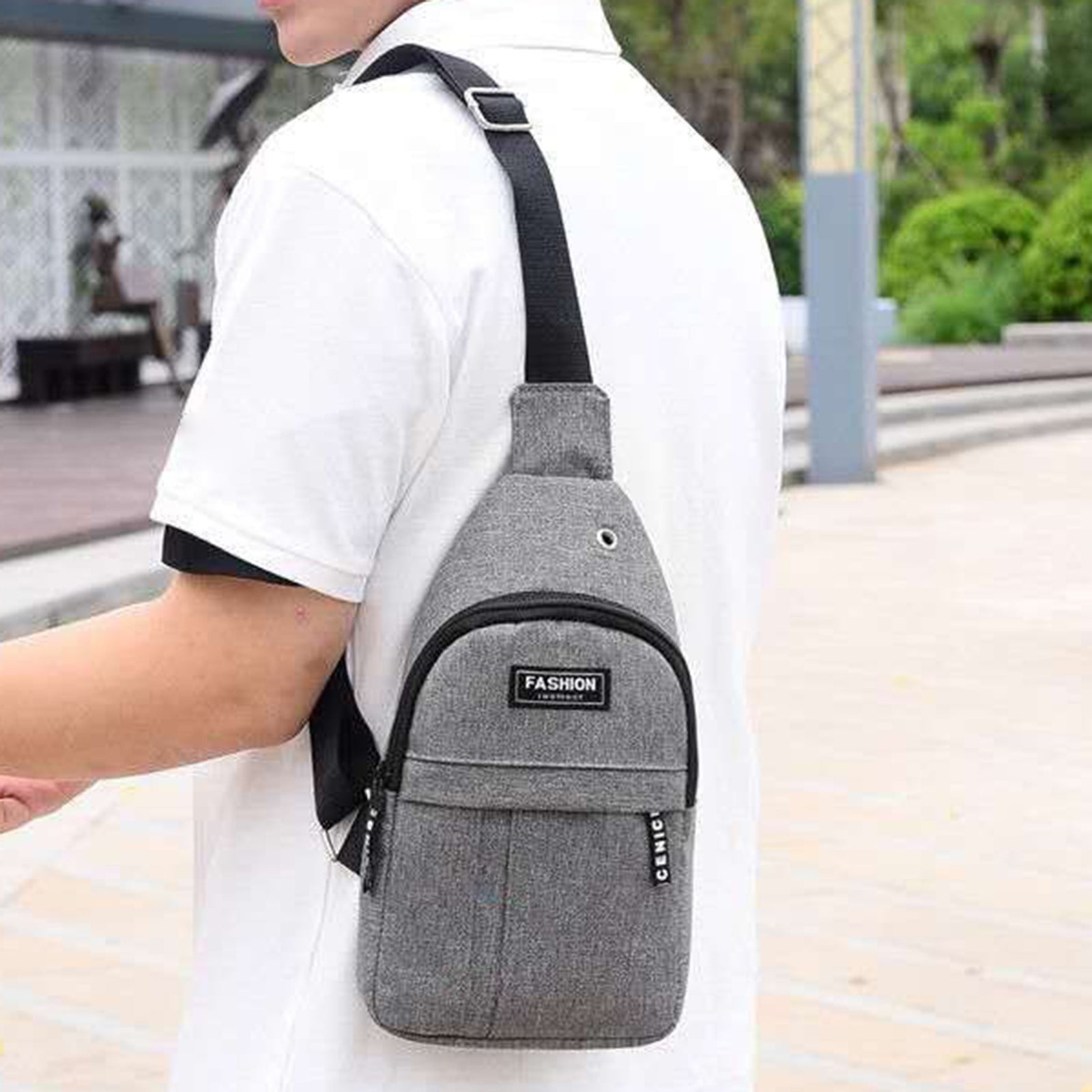 Body Bag Strap Backpack With USB Charging Port Small Strap Body Bag ...