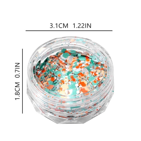 Body Boxes Glitter Art Nail Hair Tips Irregular 6 Decoration For Nails ...