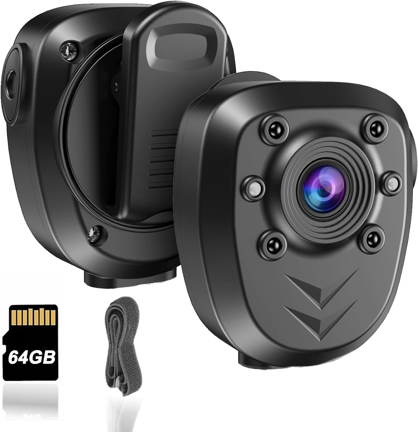 Body Camera with 1080P Recording Spy Hidden Wireless Cam Built-in 64GB ...