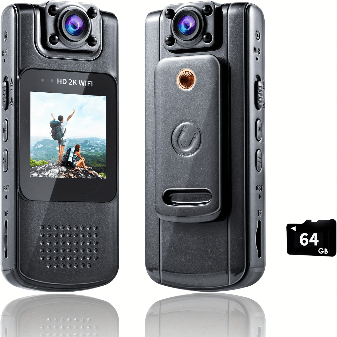 Body Camera with 2K FHD Recording, Body Cam with Audio 1.54 in Screen ...