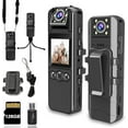 Body Camera with Audio and Video Recording, HD 1080P Body Cam with 180 ...