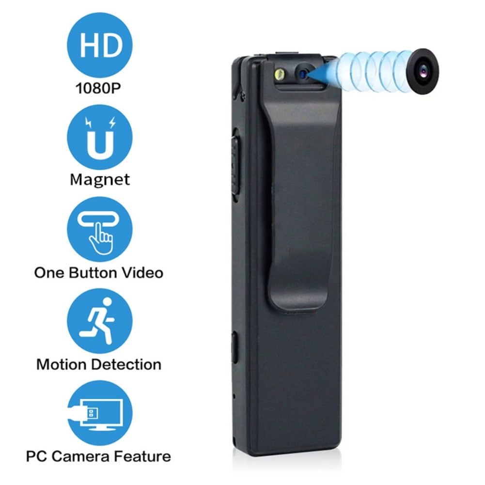Body Camera, Rotatable Lens, 1080P HD Body Cam, with Back Clip, 1100MAH ...