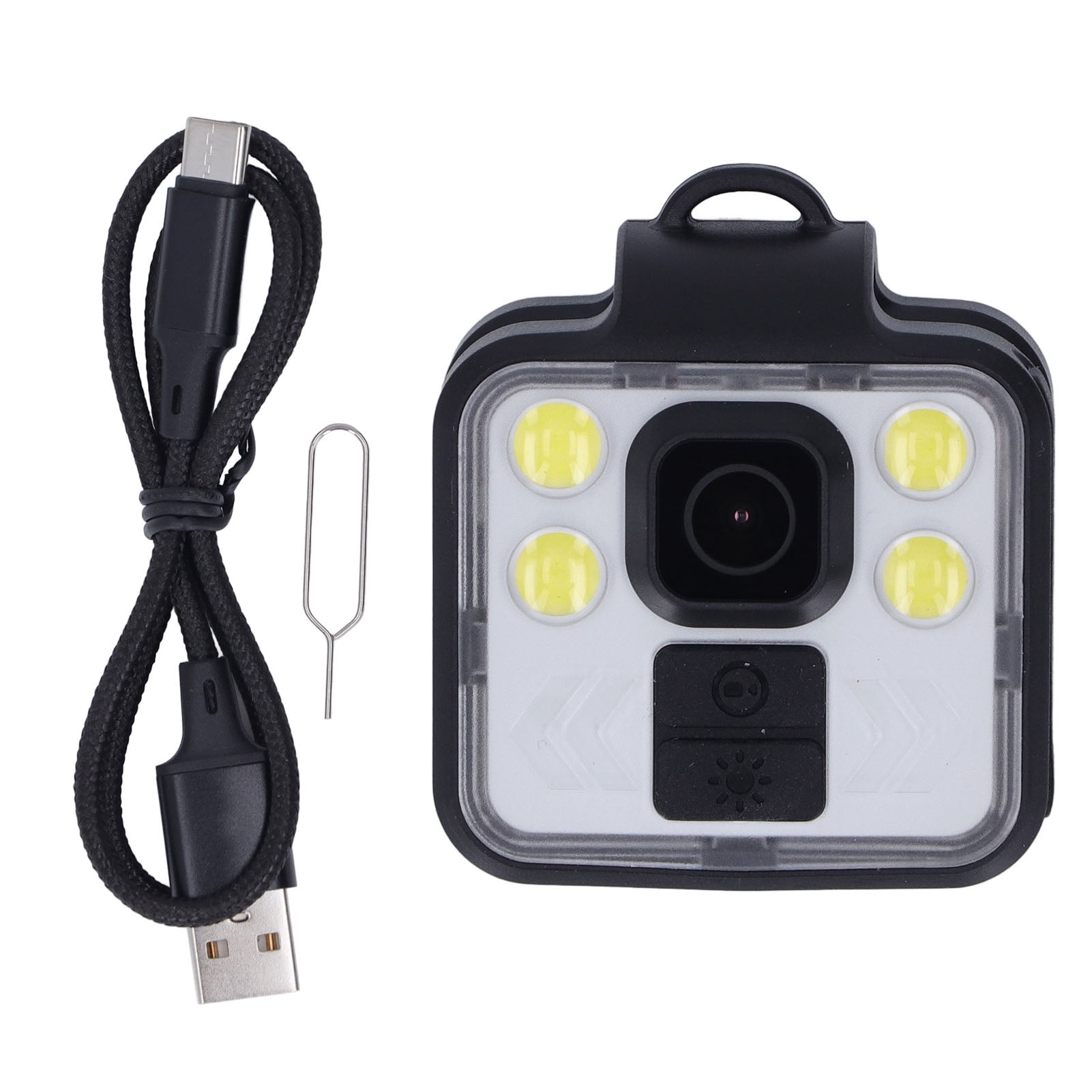 Body Camera Video Recorder with LED Light Wearable IP65 Waterproof Loop ...
