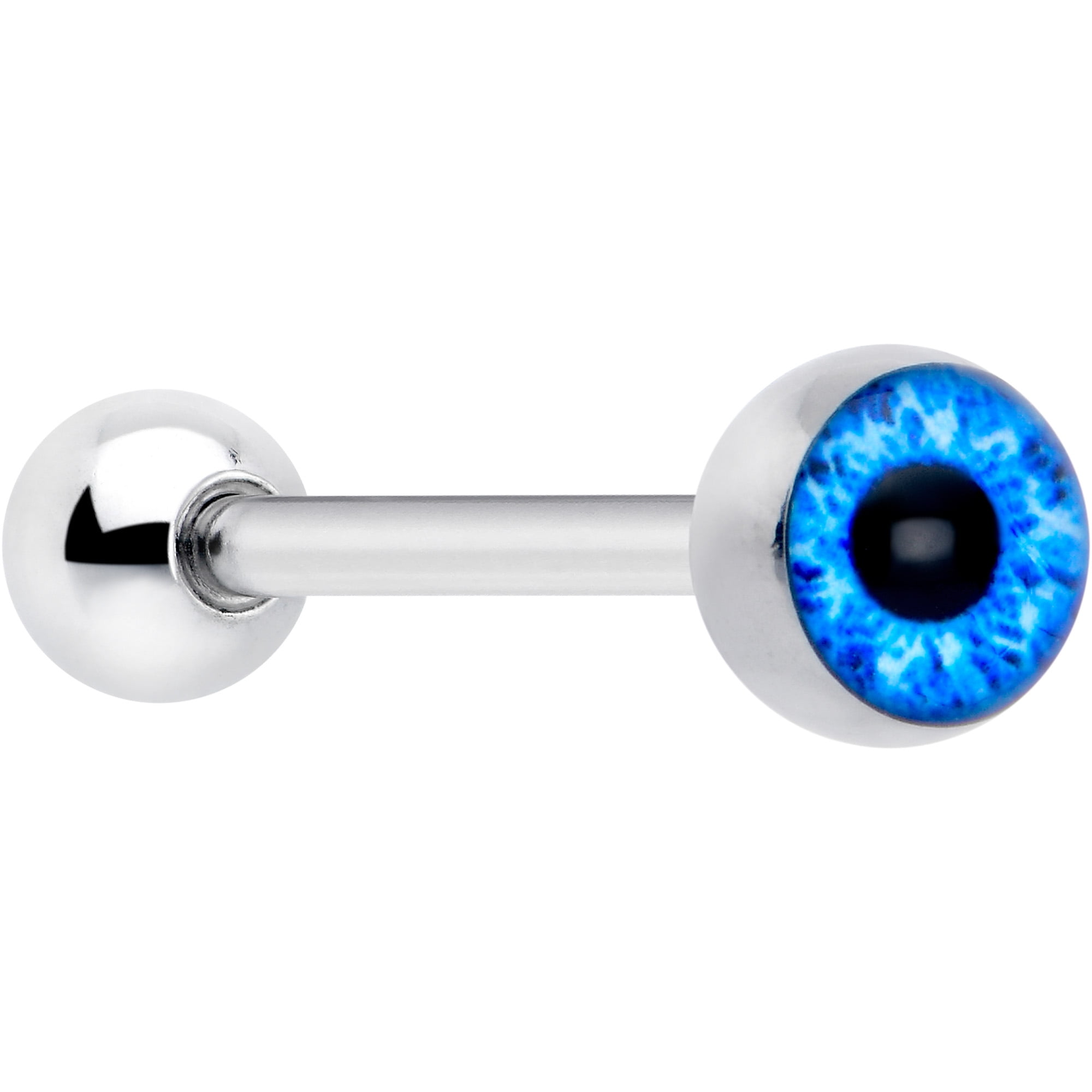 Body Candy 14G Women 316L Stainless Steel Open Blue Eye Mens Barbell ...