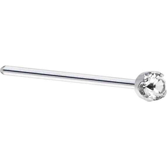 Body Candy 14k White Gold Diamond Nose Ring Fishtail 20G Nose Stud with ...