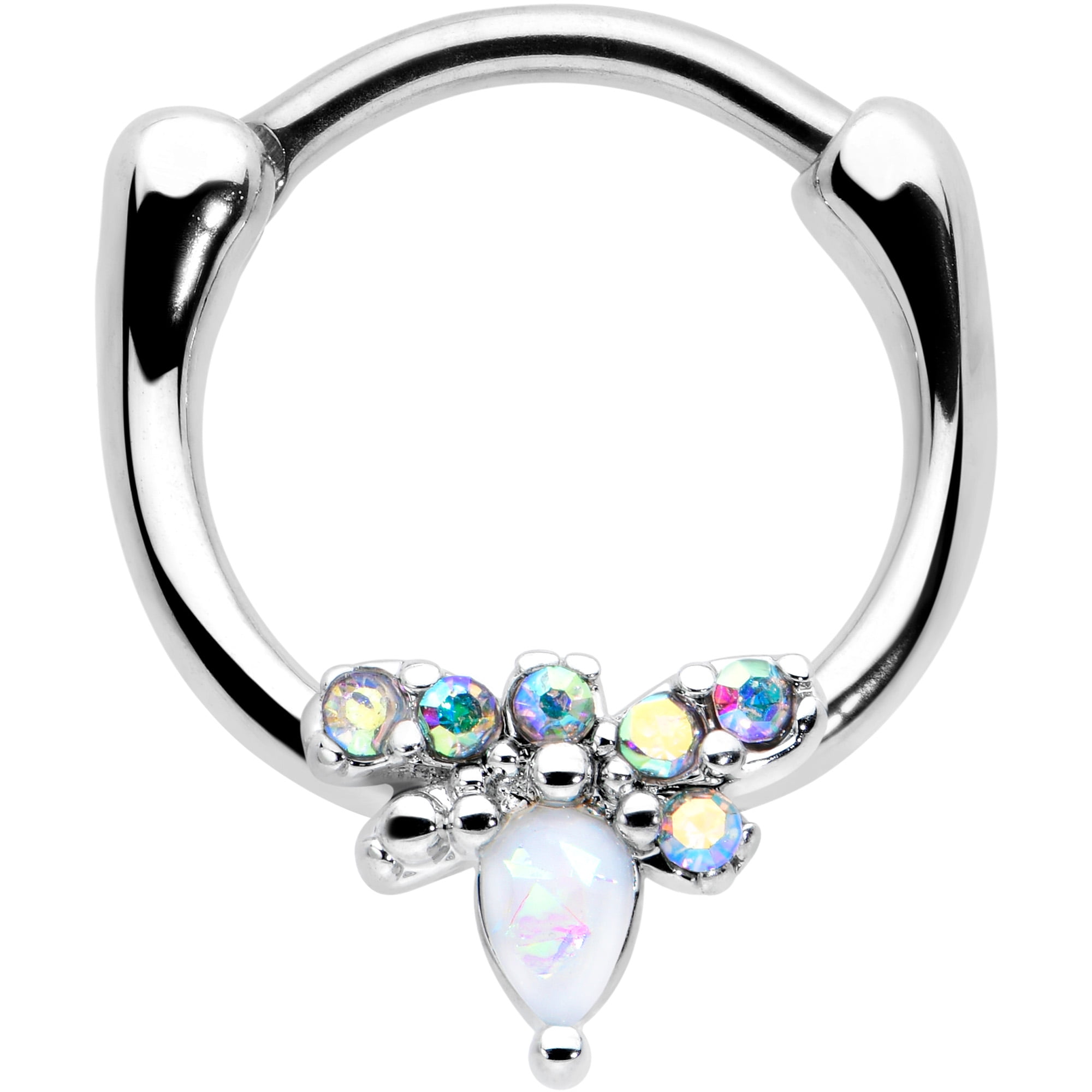 Body Candy 16G 316L Stainless Steel Septum Jewelry Aurora Bee Glamour ...