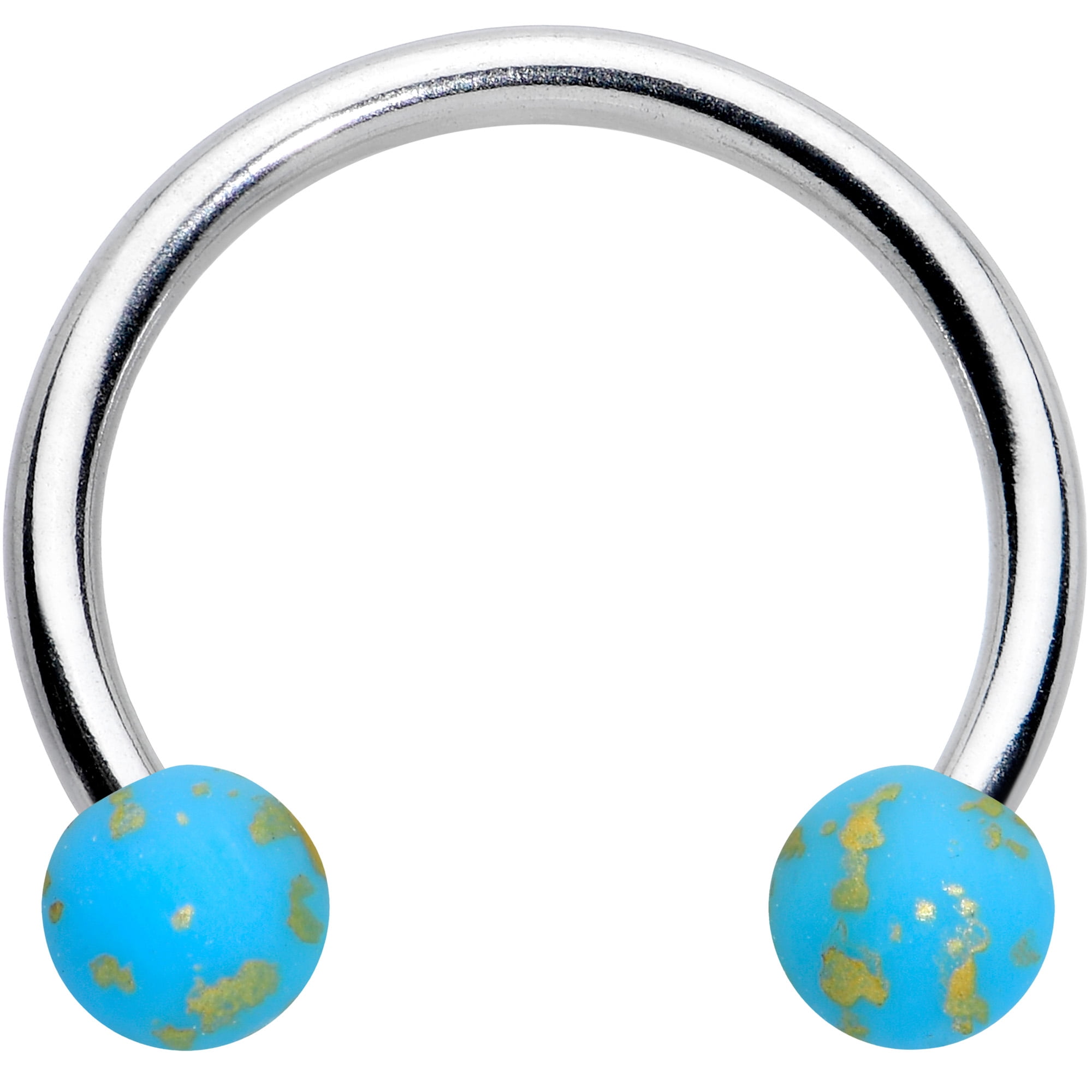Body Candy 16G Steel Horseshoe Circular Barbell Curved Barbell Earring ...