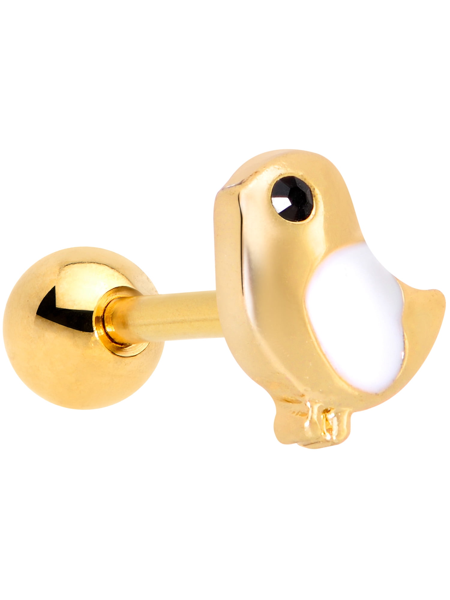 Body Candy 16G Womens PVD Steel Black Accent Baby Bird Chick Cartilage ...