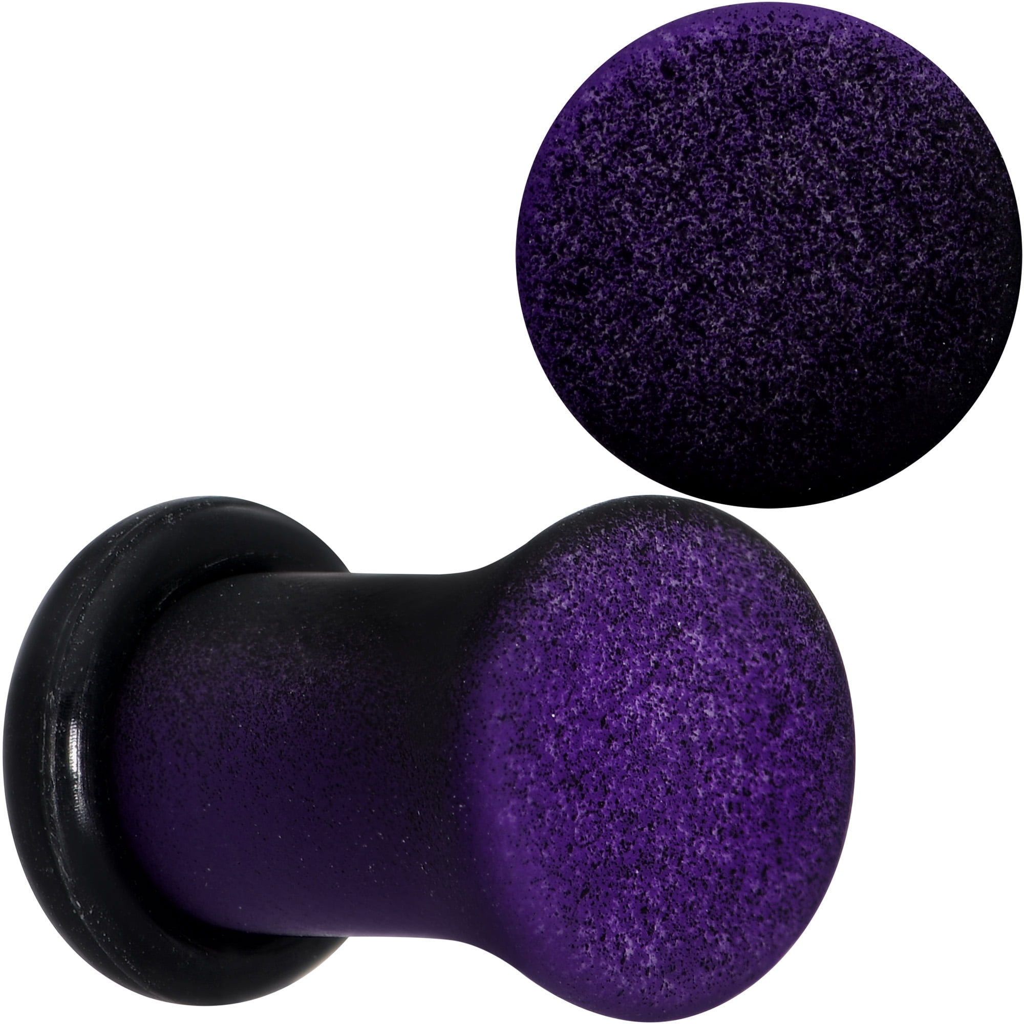 Body Candy 2 Gauge 2Pc Ear Plugs Black Purple Ombre Matte Acrylic ...