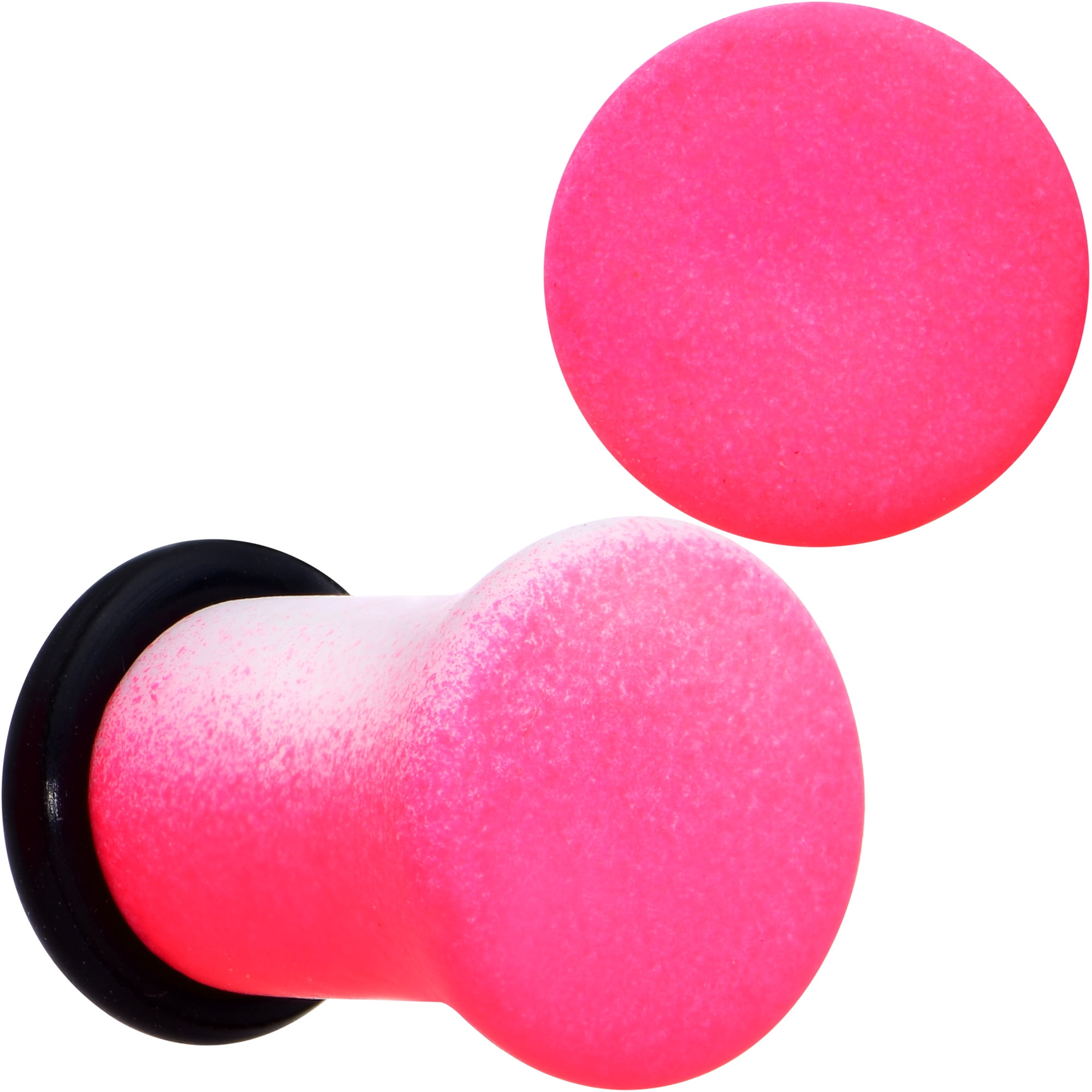 Body Candy 2 Gauge 2Pc Ear Plugs White Pink Ombre Matte Acrylic Single ...