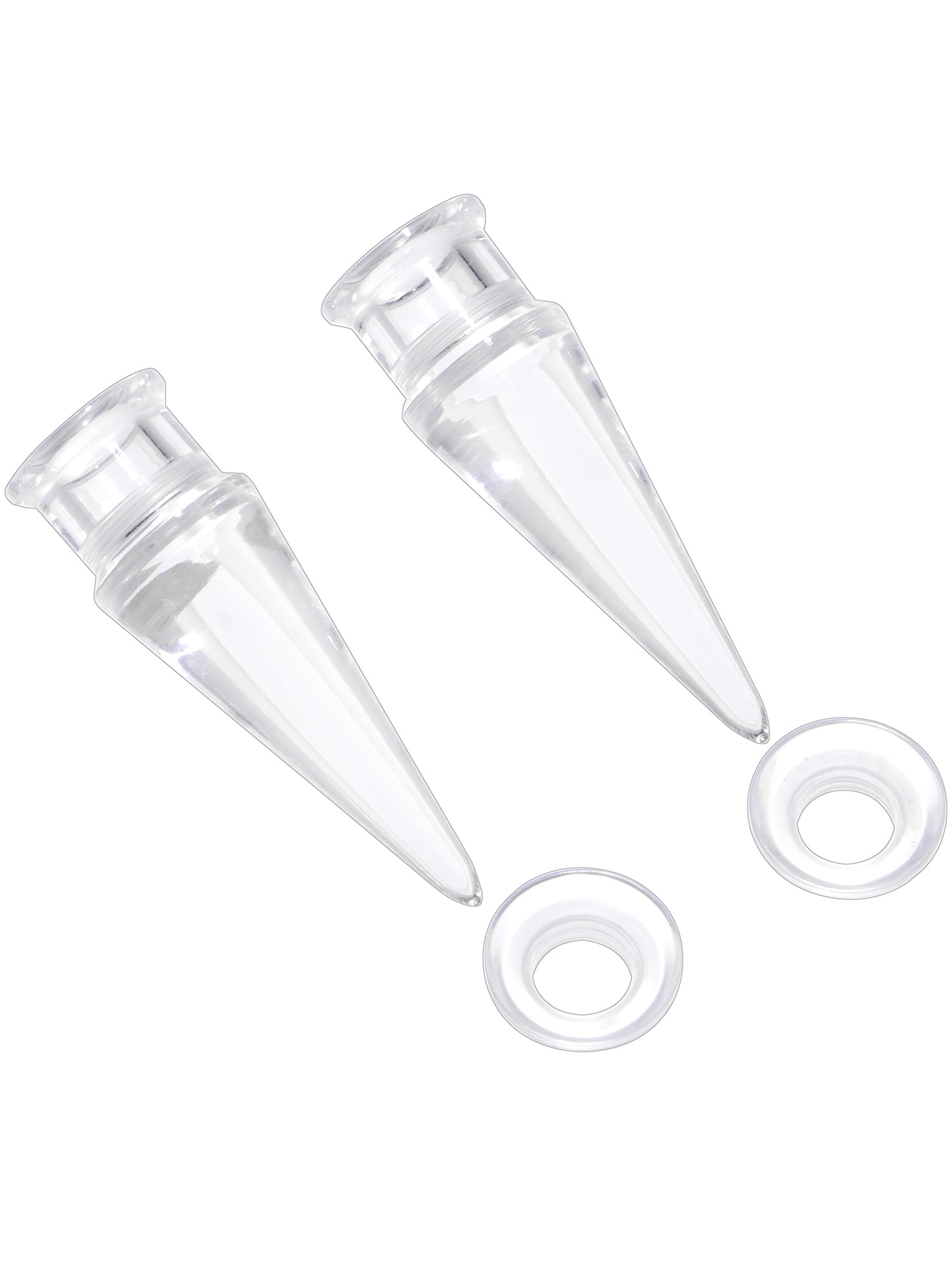 Body Candy 2 in 1 Ear Gauges Stretching Kit Pair of Tapers Clear ...