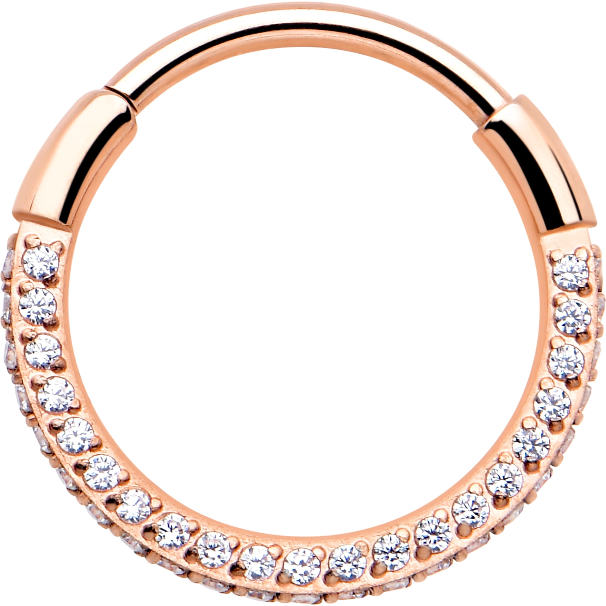 Body Candy 20 Gauge 8mm Triple Sided Micro Gem Rose Gold PVD Implant ...