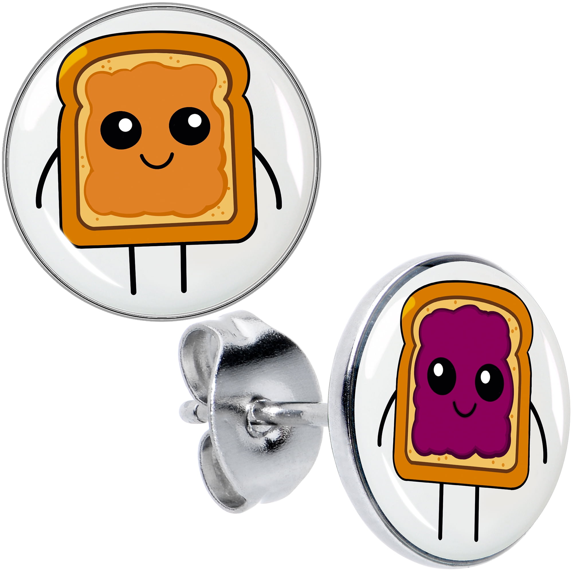 Body Candy 20G Stainless Steel Peanut Butter And Jelly Both Sides ...