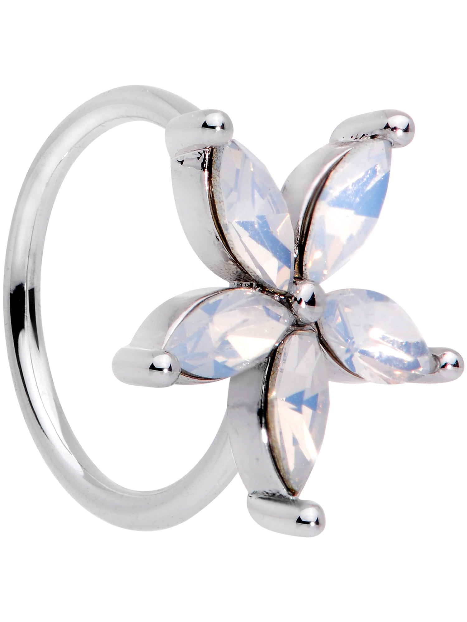 Body Candy Body Candy 18g Steel Nose Rings Cartilage Piercing Clear