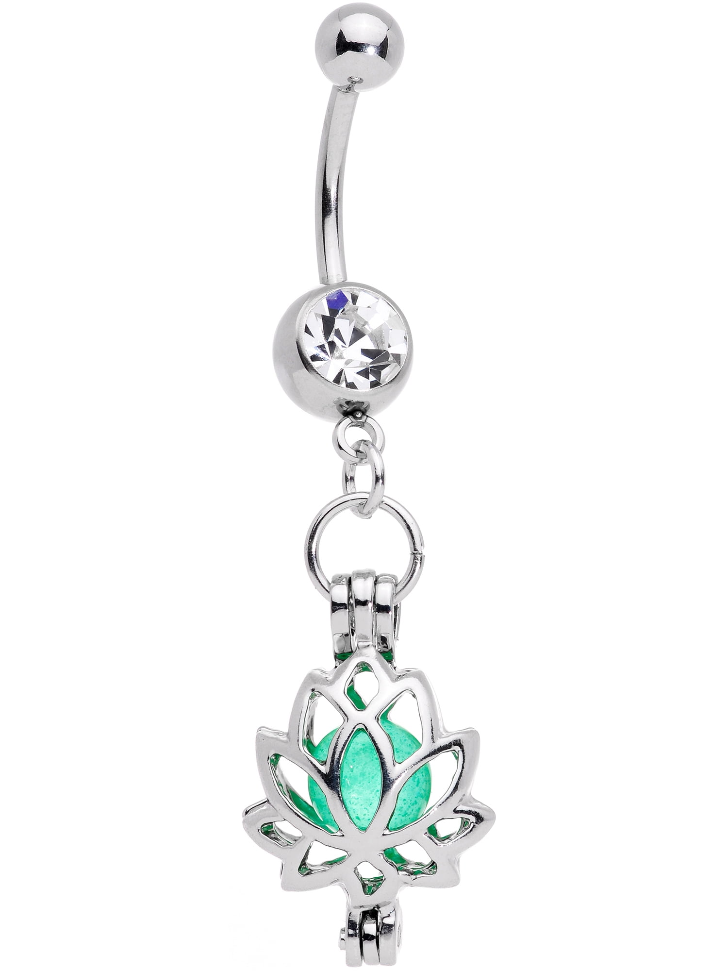 Body Candy 316L Stainless Steel Navel Ring Piercing Glow in the Dark ...