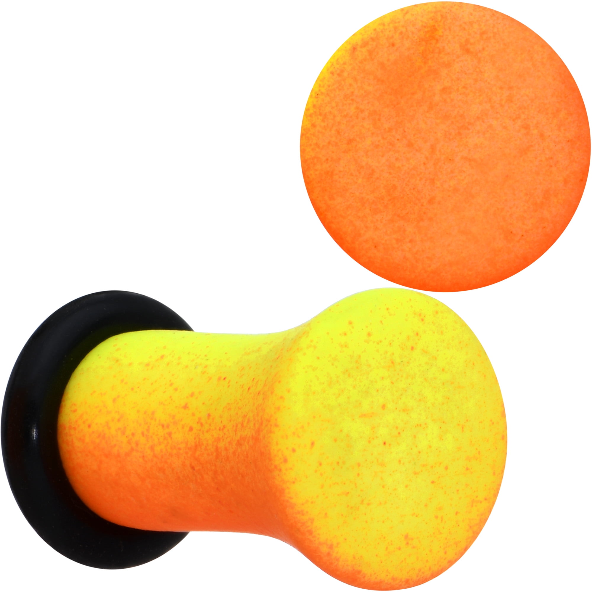Body Candy 4 Gauge 2Pc Ear Plugs Yellow Orange Ombre Matte Acrylic ...