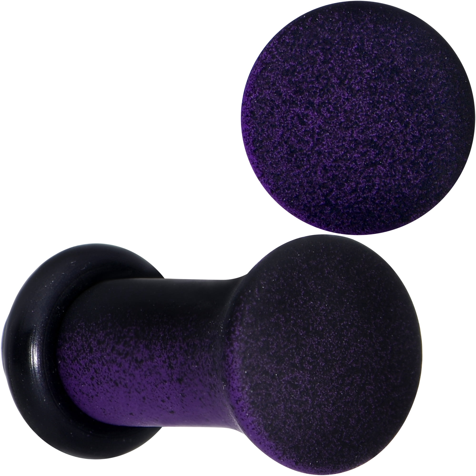 Body Candy 6 Gauge 2Pc Ear Plugs Black Purple Ombre Matte Acrylic ...