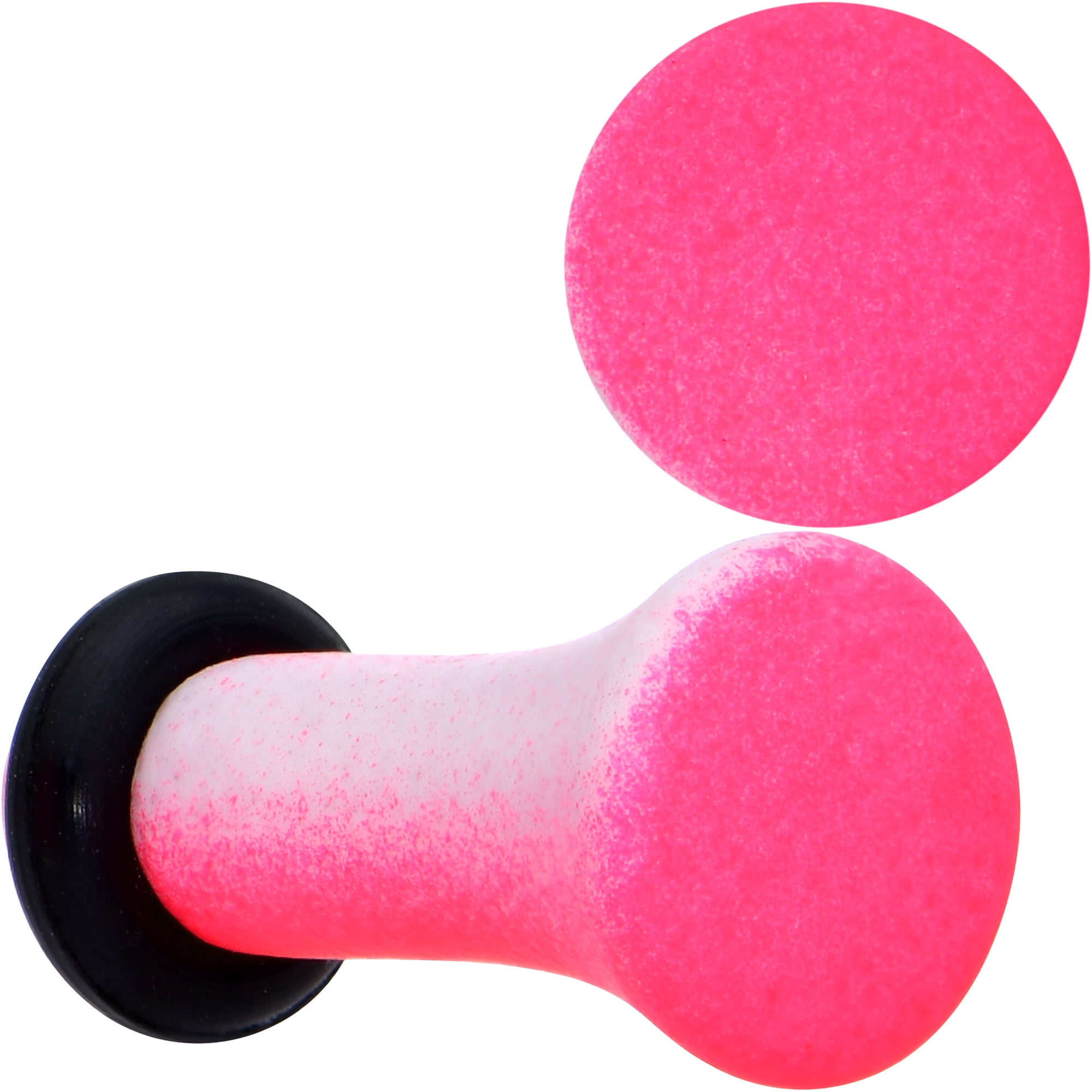 Body Candy 8 Gauge 2Pc Ear Plugs White Pink Ombre Matte Acrylic Single ...
