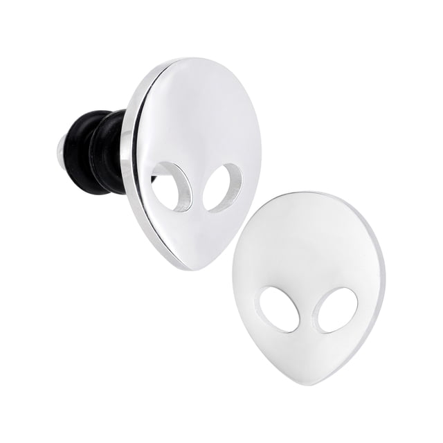 Body Candy 8G Unisex 2Pc Ear Plugs 316L Steel UFO Outer Space Alien ...