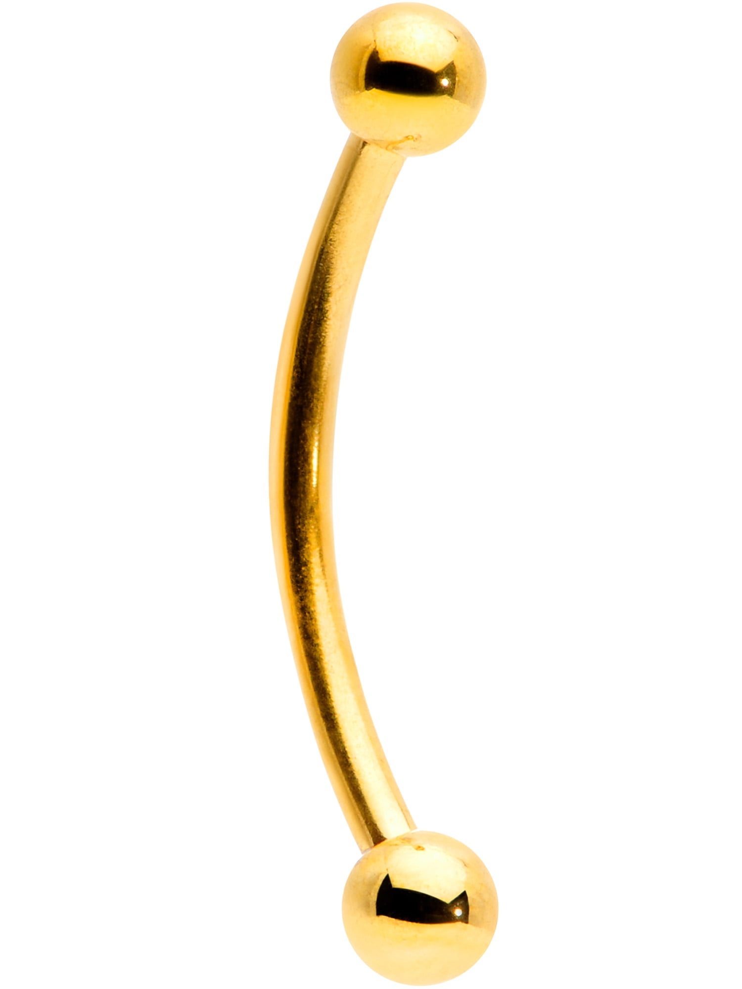 Body Candy 9/16” PVD Steel Curved Barbell Bridge Erl Tongue Ring Snake ...