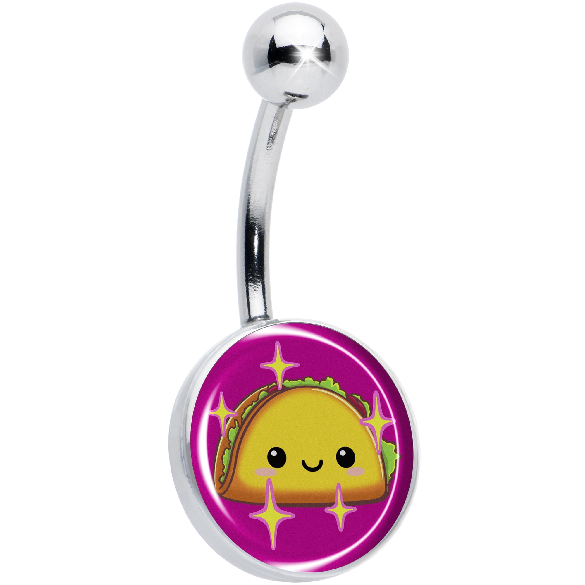 Body Candy Belly Ring Mexican Fiesta Cute Taco Belly Ring Surgical ...