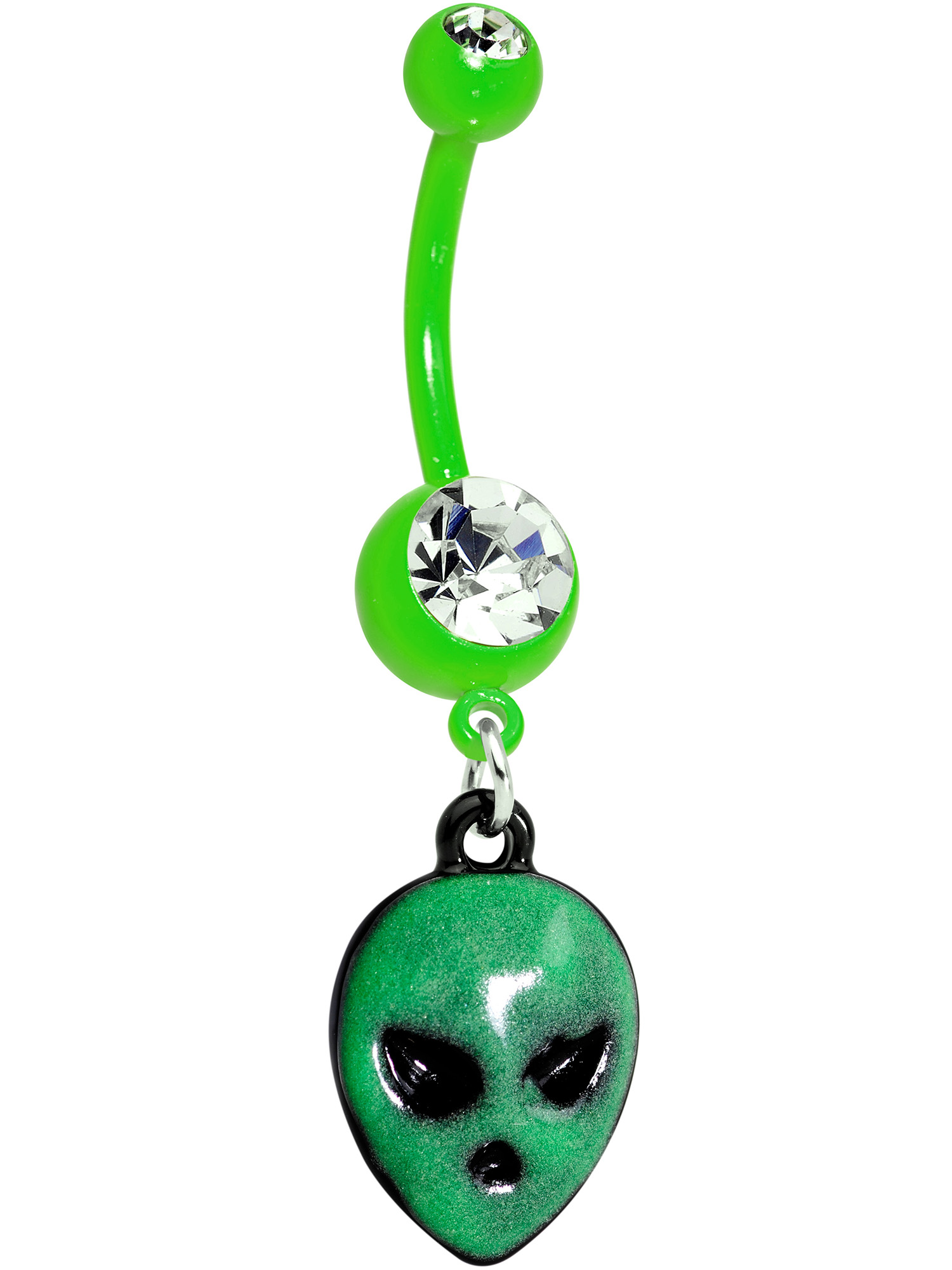 Body Candy Green Plated Steel Navel Ring Piercing Glow in the Dark ...
