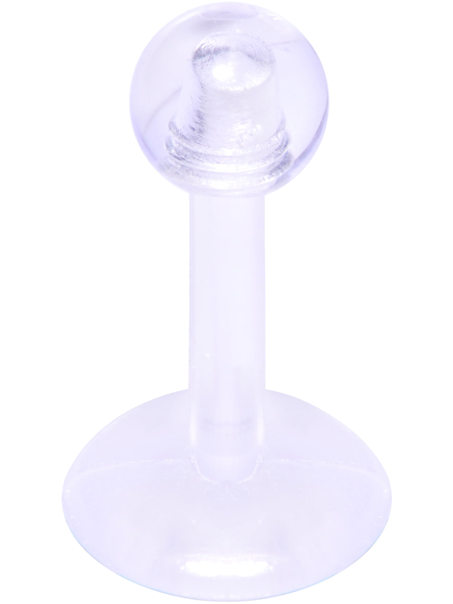 Body Candy Unisex 16G Clear Flexible Bioplast Labret Monroe Cartilage ...