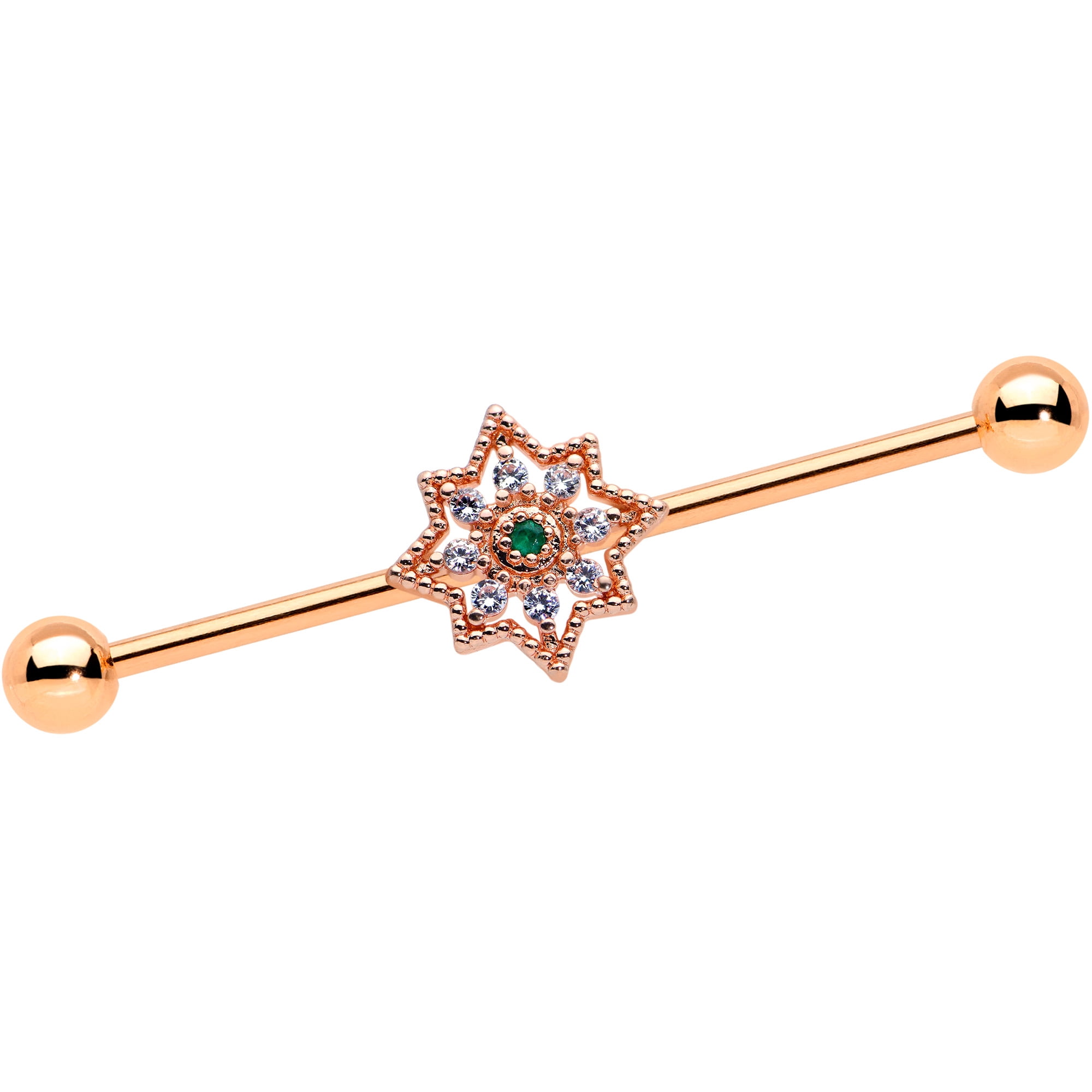 Body Candy Women 14G PVD Steel Helix Cartilage Earring Rosy Green ...