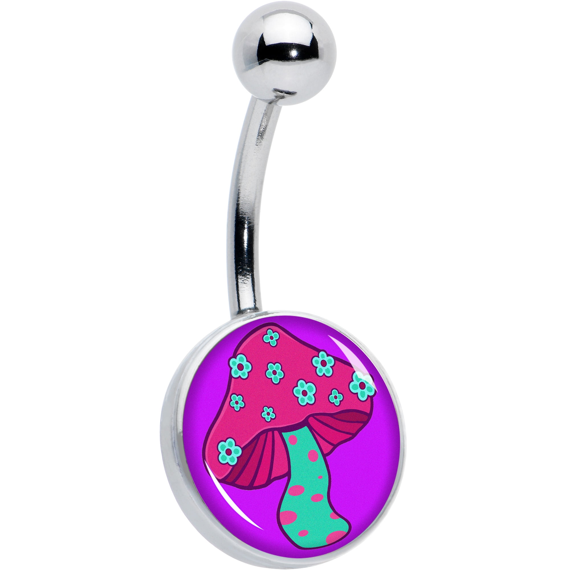 Body Candy Womens 14G 316L Stainless Steel Navel Ring Piercing Funky ...
