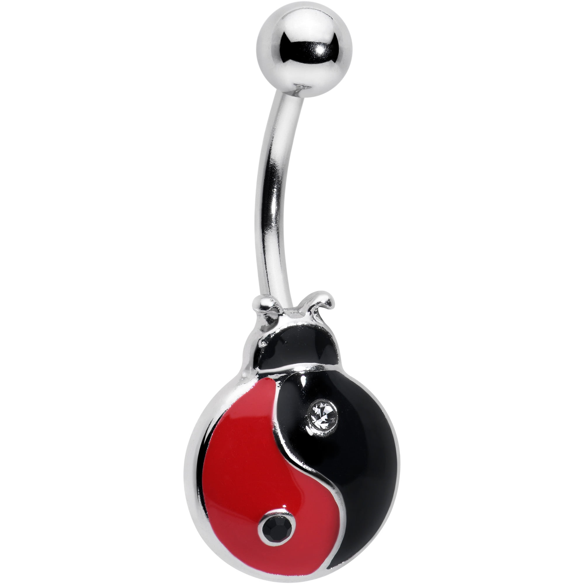 Body Candy Womens 14G 316L Surgical Steel Navel Ring Piercing Ladybug ...