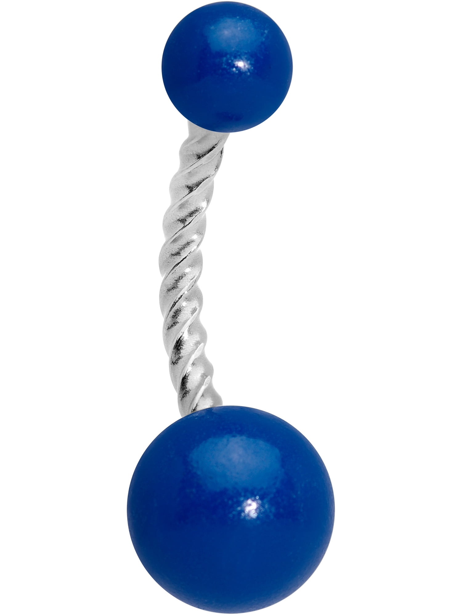 Body Candy Womens 14G Steel Twisted Navel Ring Piercing Glow in the ...