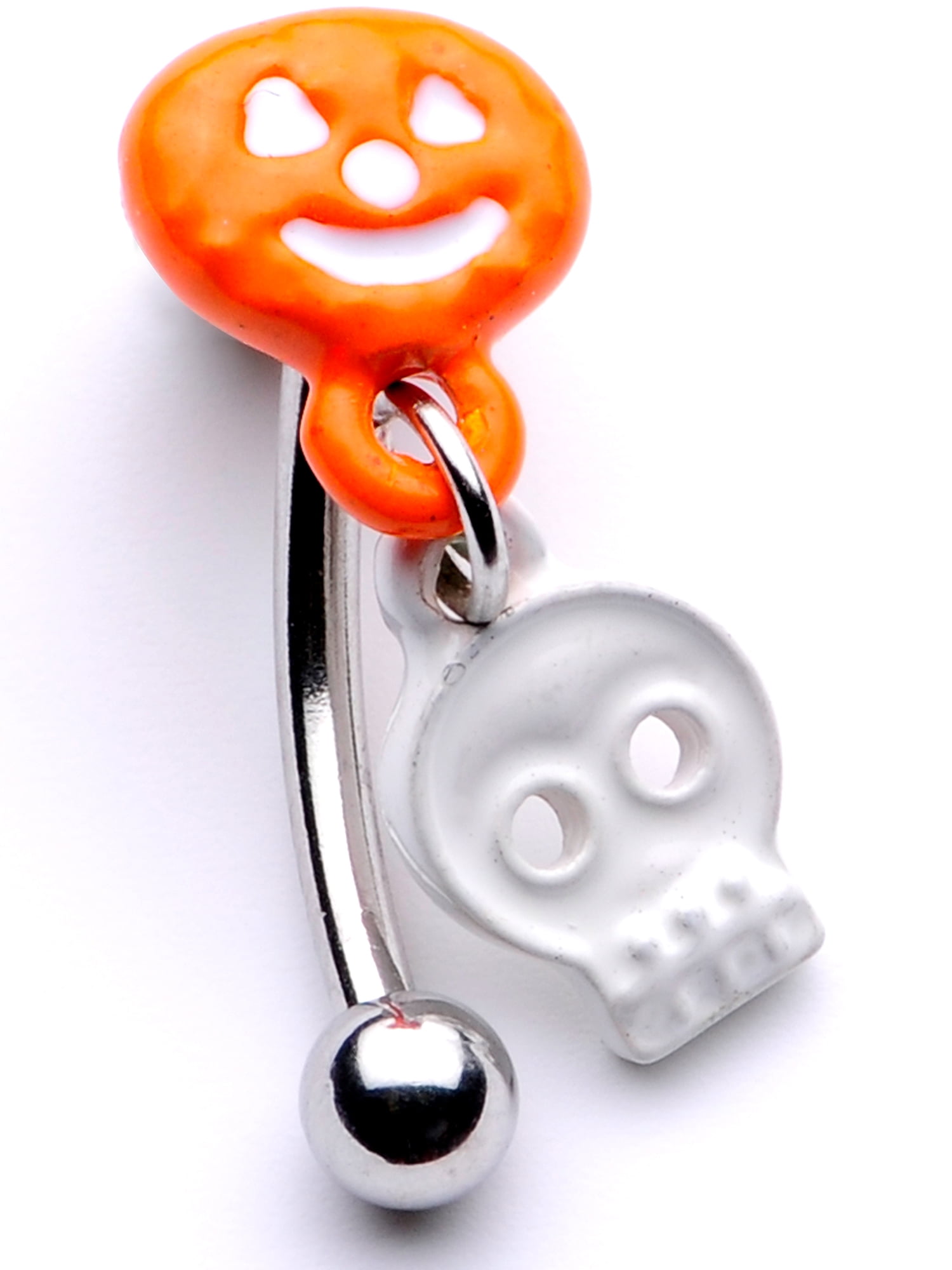 Body Candy Womens 16G Steel Cartilage Tragus Daith Conch Rook Pumpkin ...