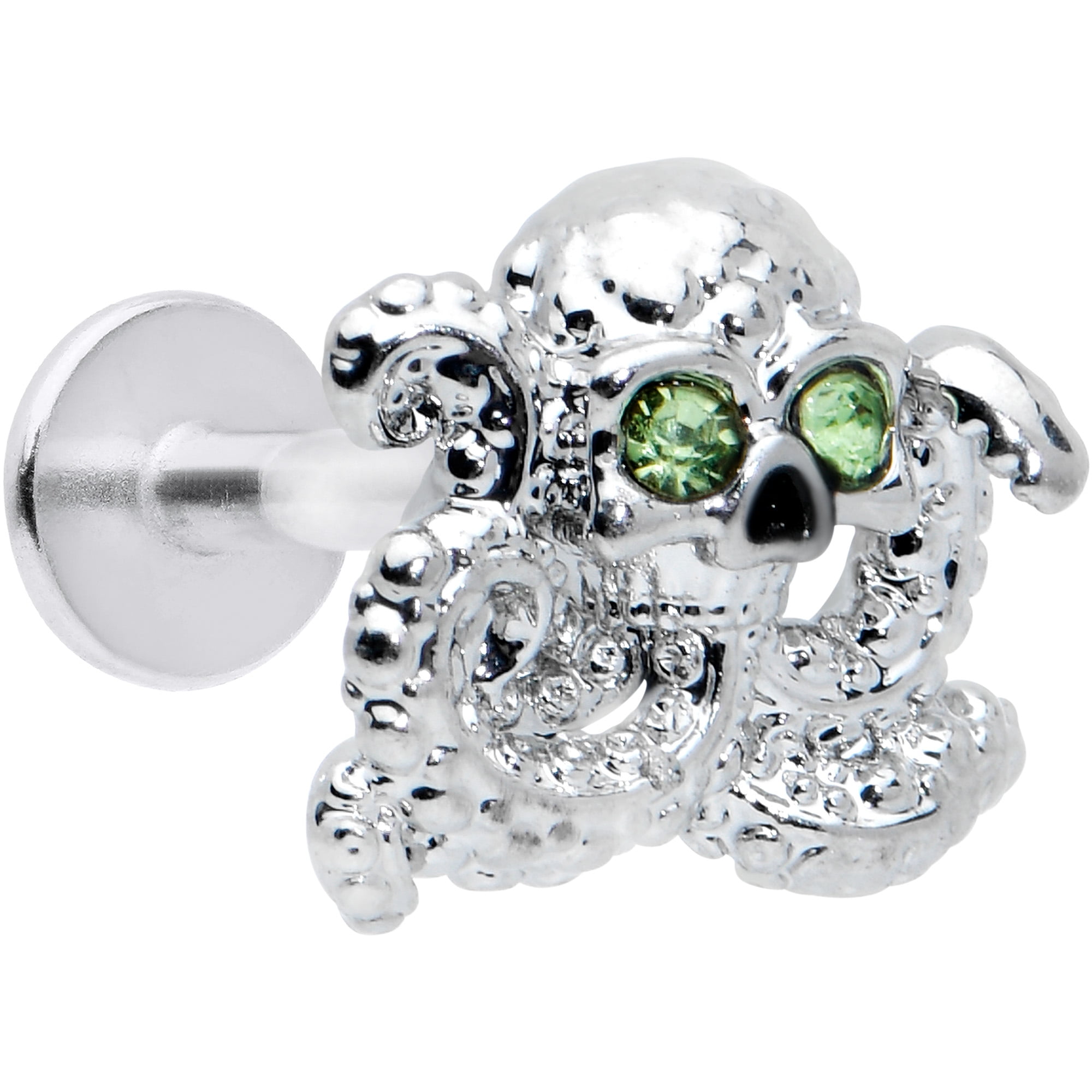 Body Candy Womens 16G Steel Green Sunglasses Octopus Labret LipRing ...