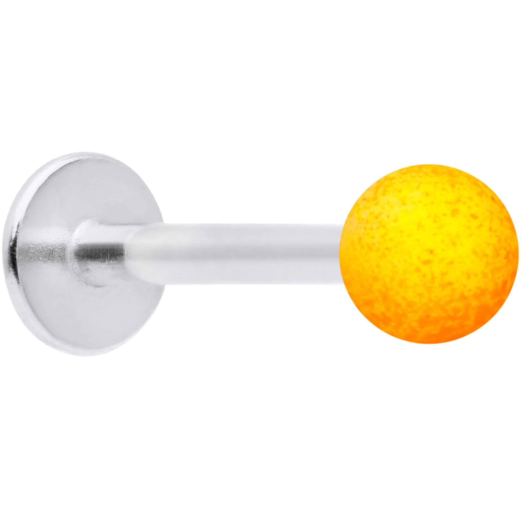 Body Candy Womens 16G Steel Orange Yellow Ombre Soft Finish Labret ...