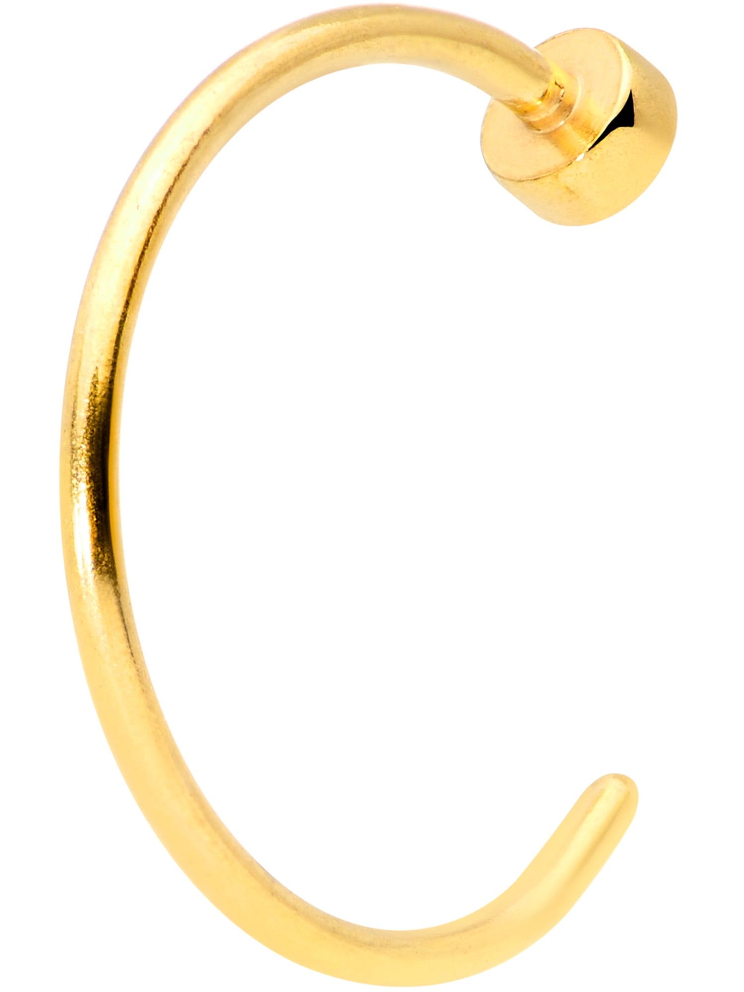 Body Candy Womens 22G PVD Steel Minimalist Disc Nose Ring 8mm Nose Hoop ...