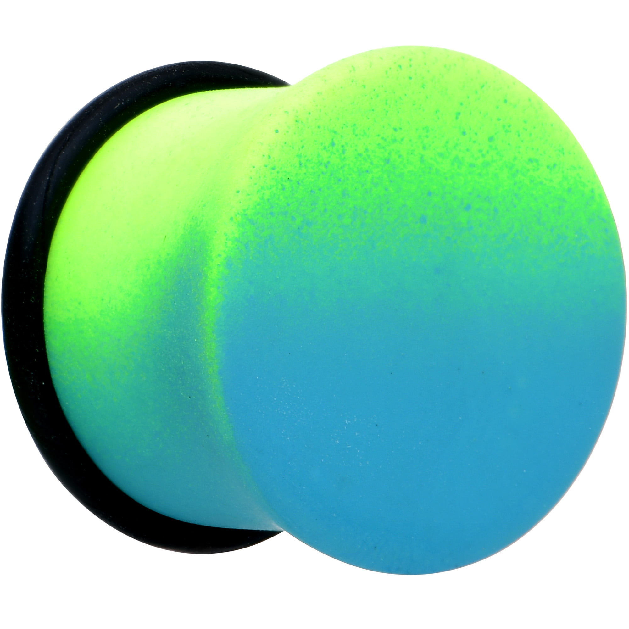 Body Candy Womens 2Pc 1/2" Ear Plugs Green Blue Ombre Matte Acrylic ...