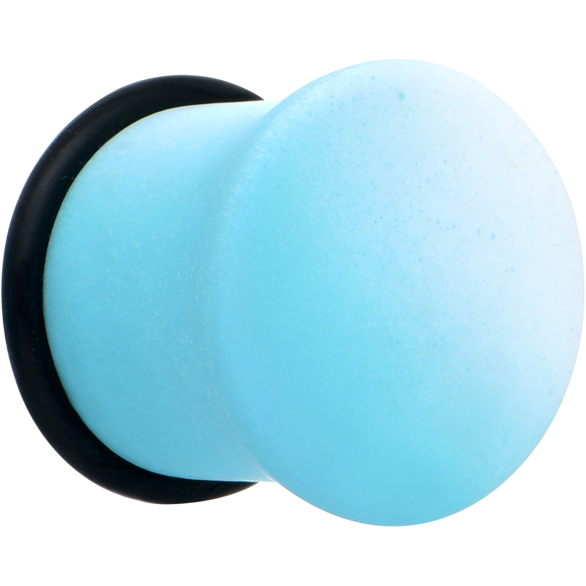 Body Candy Womens 2Pc 7/16" Ear Plugs White Blue Ombre Matte Acrylic ...