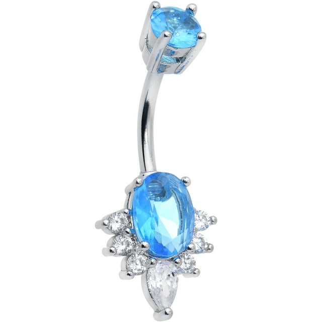 Body Candy Womens 316L Steel Navel Ring Piercing Oh So Ornate Oval ...