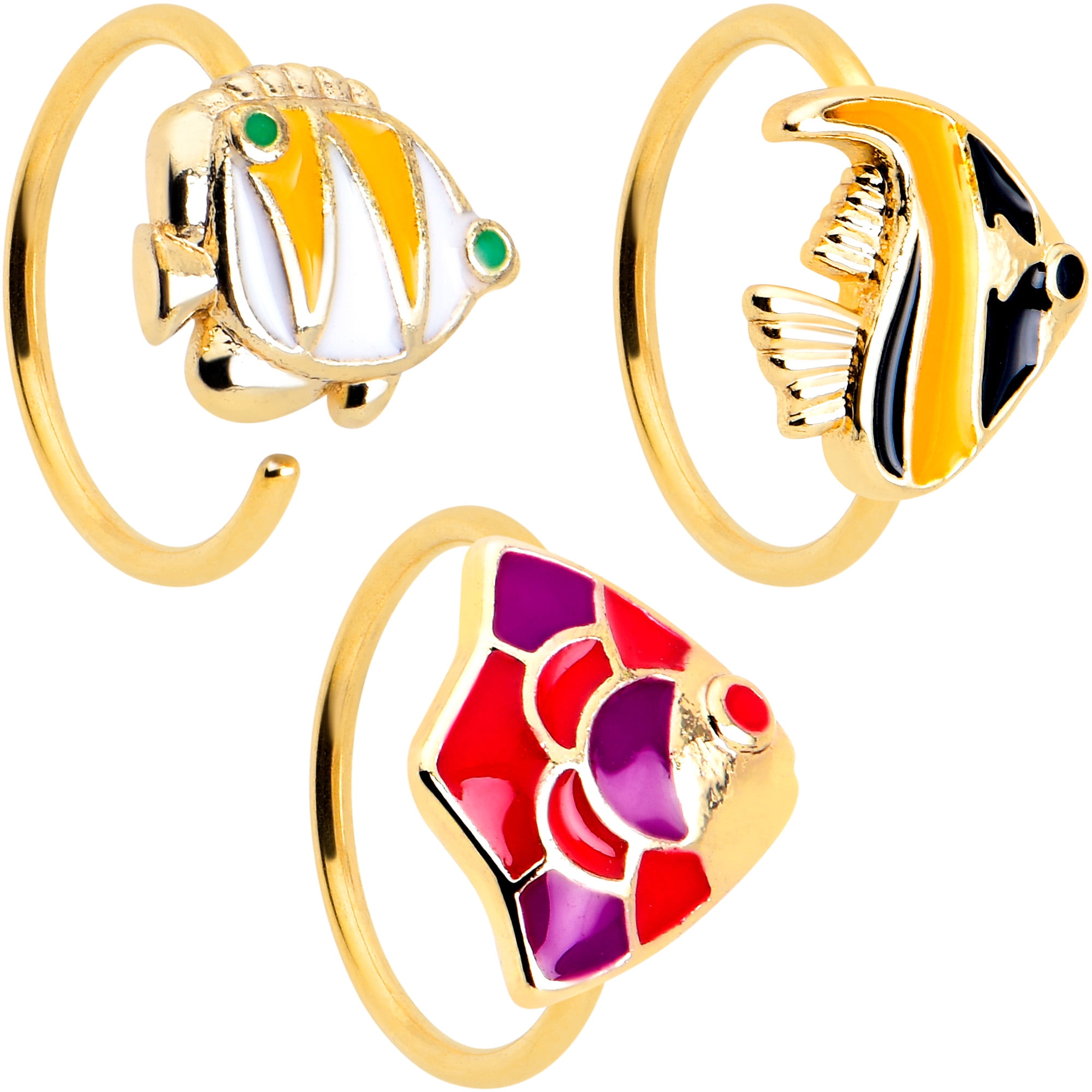 Body Candy Womens 3pc 20G 316L Stainless Steel Bright Nose Ring ...