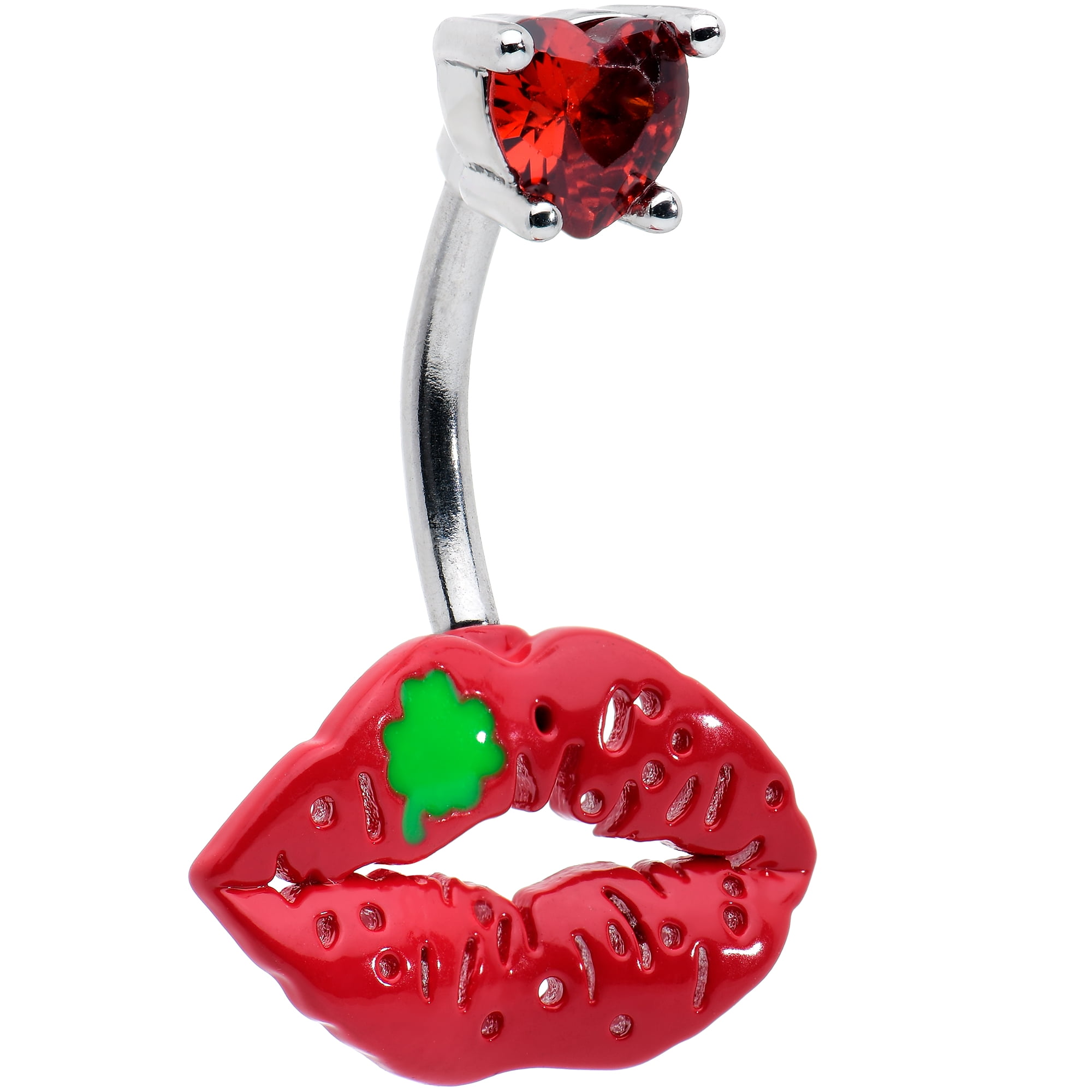 Body Candy Womens Steel Piercing Lucky Lips St Patricks Day Shamrock ...