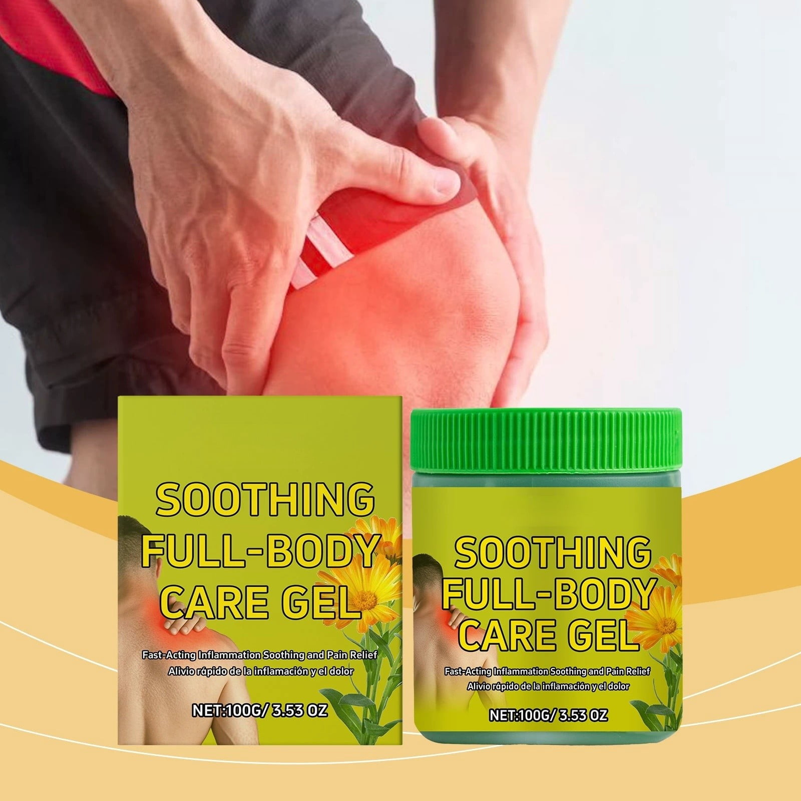 Body Care Gel Mild Formula External Massage for Hands Feet Knees and ...