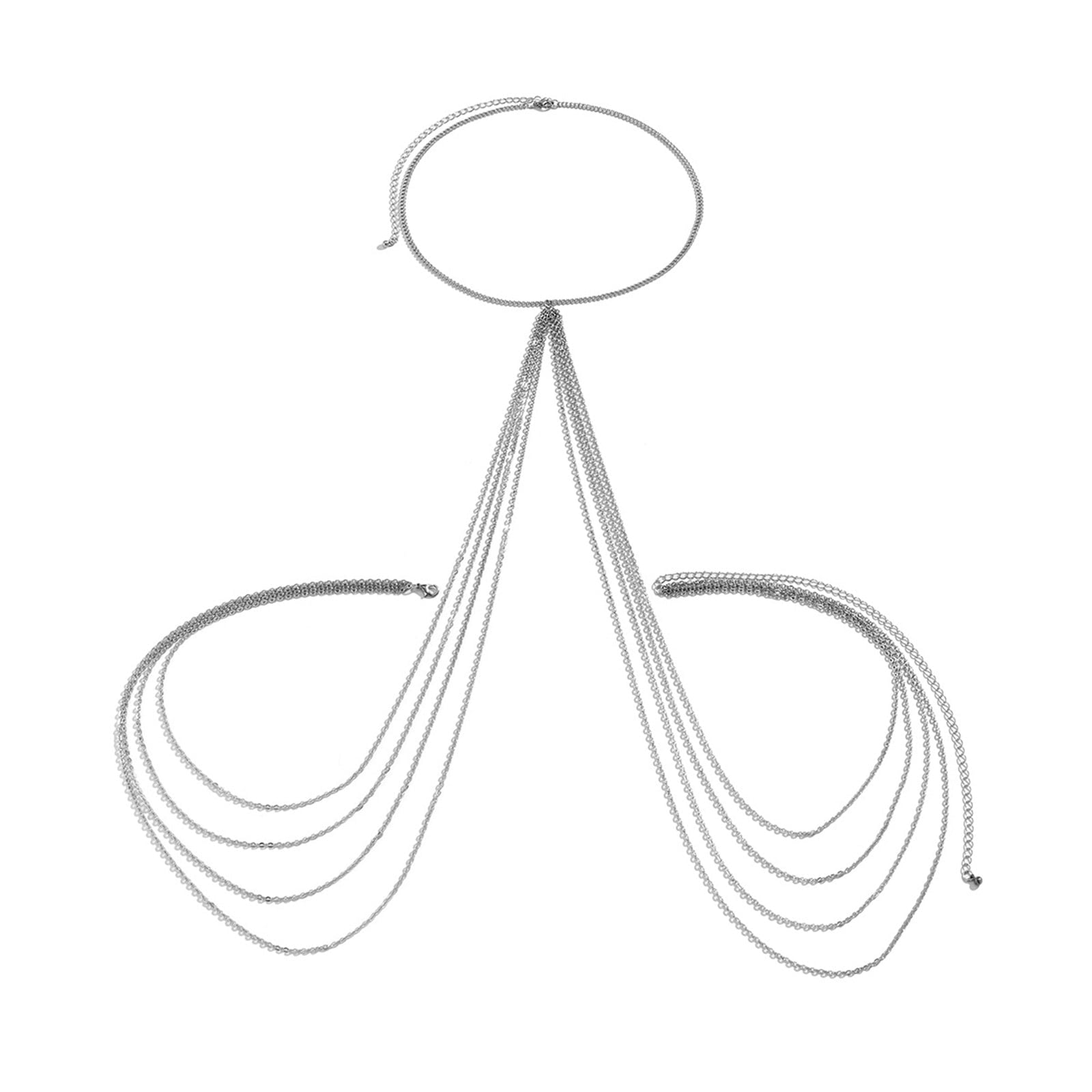 Body Chain Sexy and Simple Multi Layer Tassel Chest Chain Bikini ...