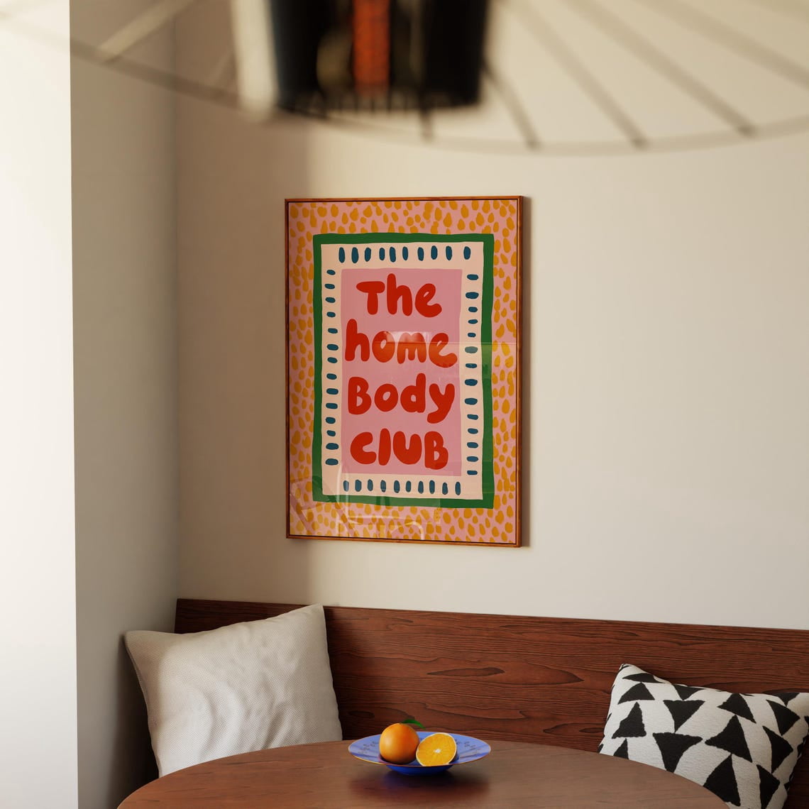 Body Club Typography Colorful Maximalist Quote Cozy Eclectic Poster ...