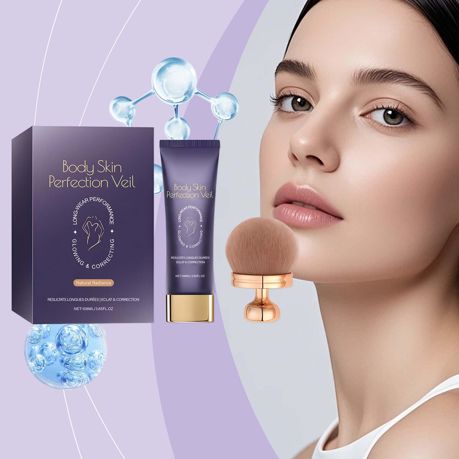 Body Coverage Perfector with Makeup Brush, All over Complexion ...