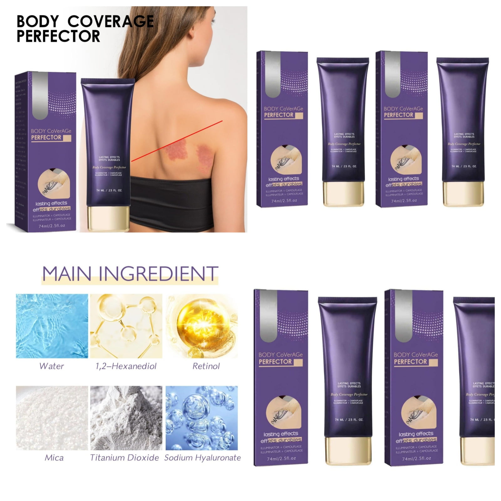 Body Coverage Perfector,Tattoo Cover up Makeup Waterproof,Body Coverage ...