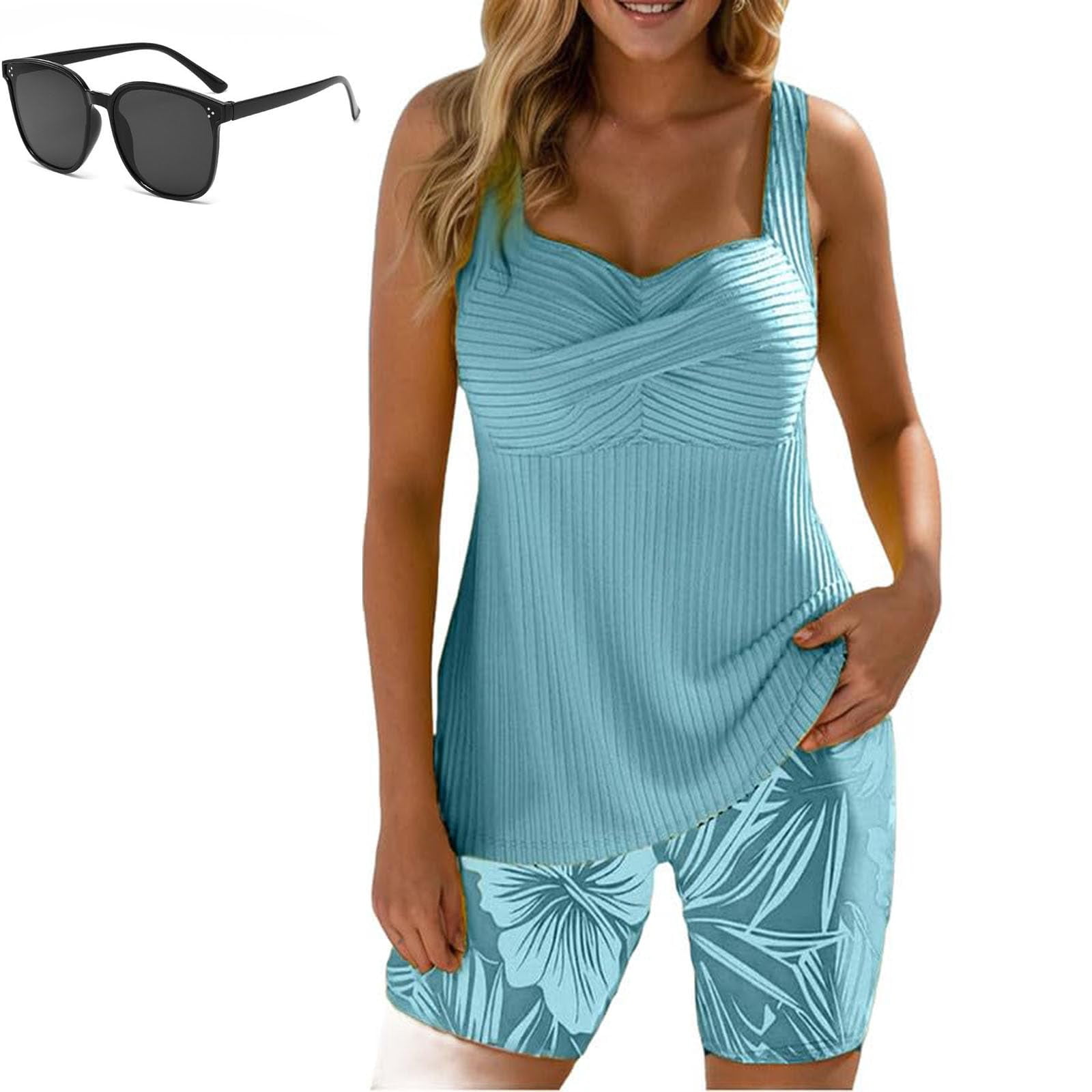 Body-Covering Printed Boxer Swimsuit, Stylish Bathing Suit with ...