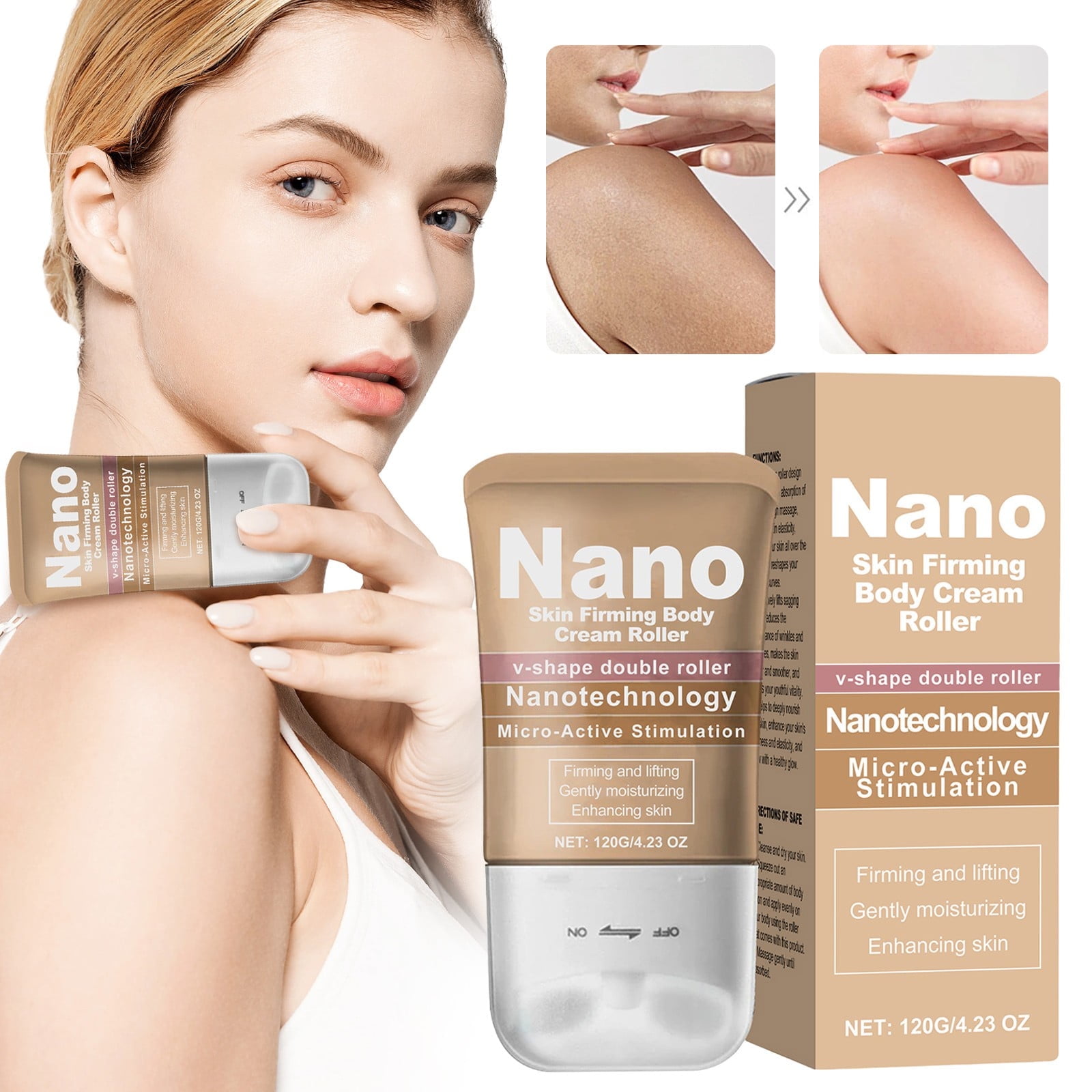 Body Cream Roller - Firming Wrinkled Skin Body Comfort Body Roller ...