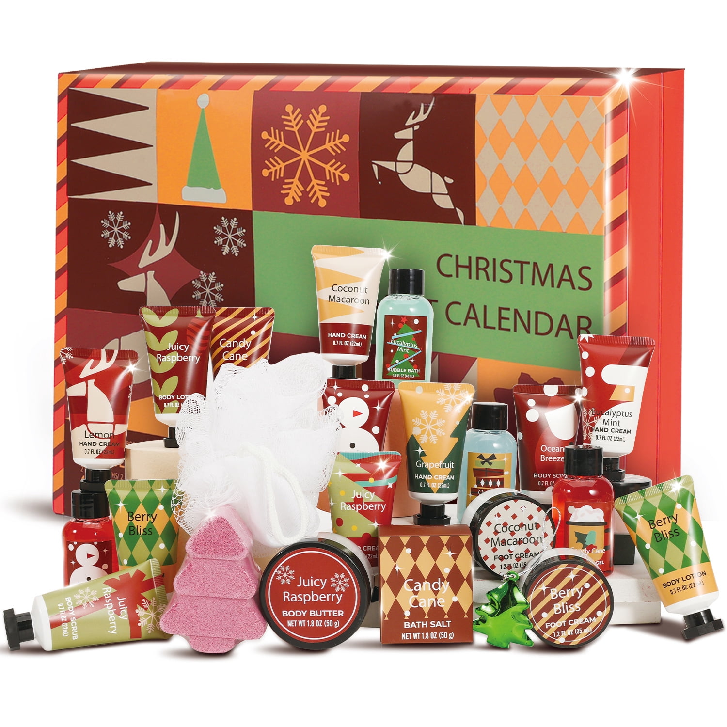 Body & Earth, Bath & Body Advent Calendar, 24 Days, Spa Gift for Women ...