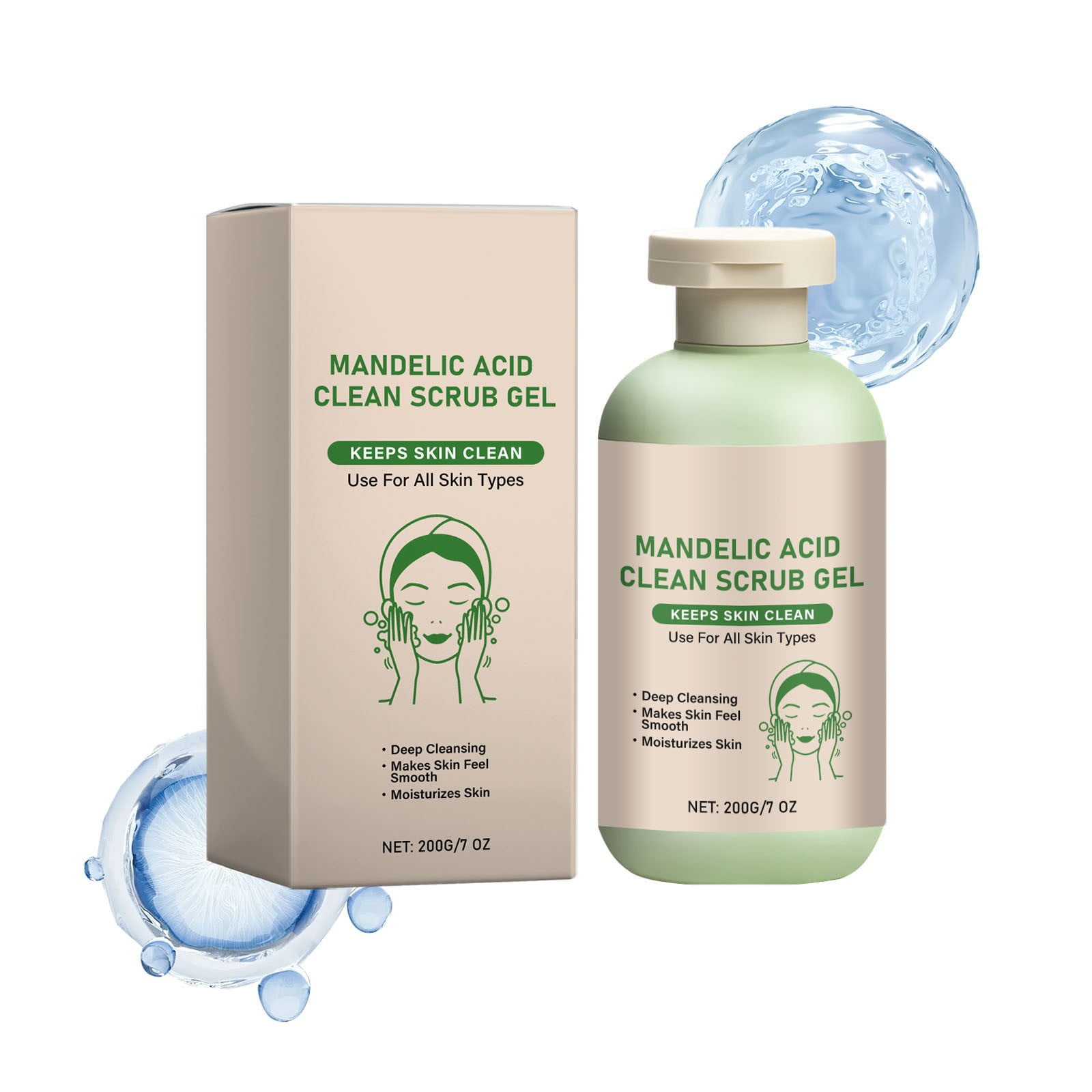 Body Exfoliating Gel, Mandelic Acid Body Cleanser Gel, Deep Body ...
